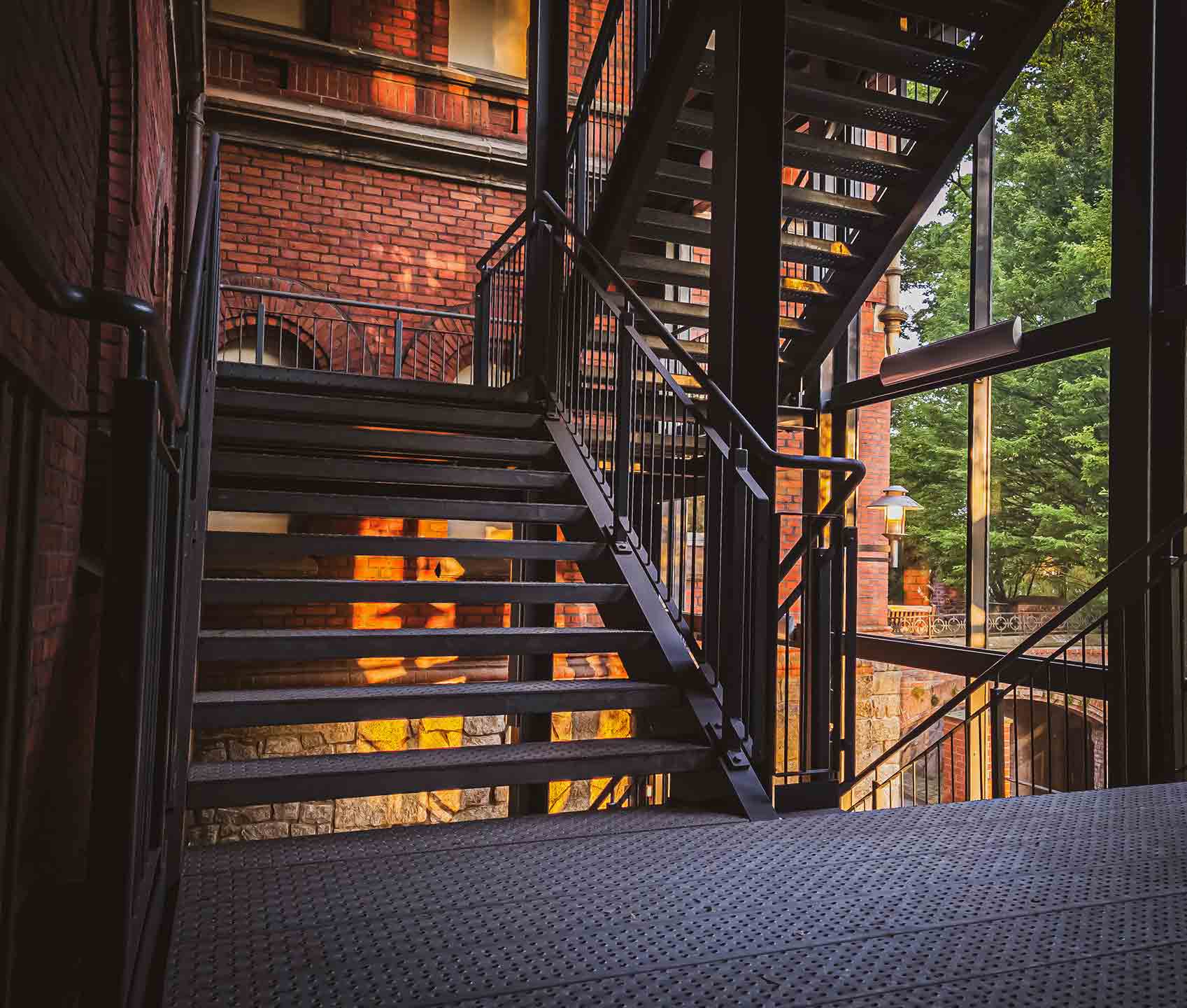 Metal-Stairs-in-Brick-Building – Element30, Inc. – Structural Engineering, Precast and ...